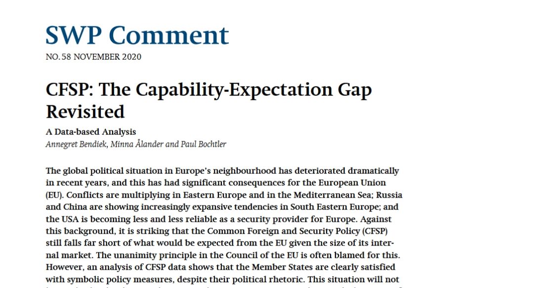 CFSP: The Capability-Expectation Gap Revisited - SWP