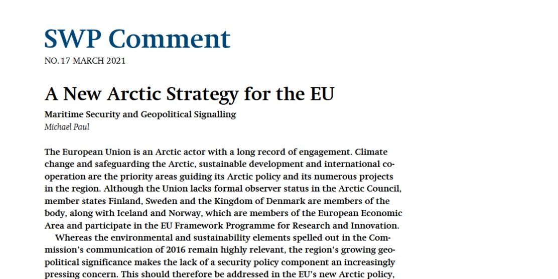 A New Arctic Strategy for the EU - SWP